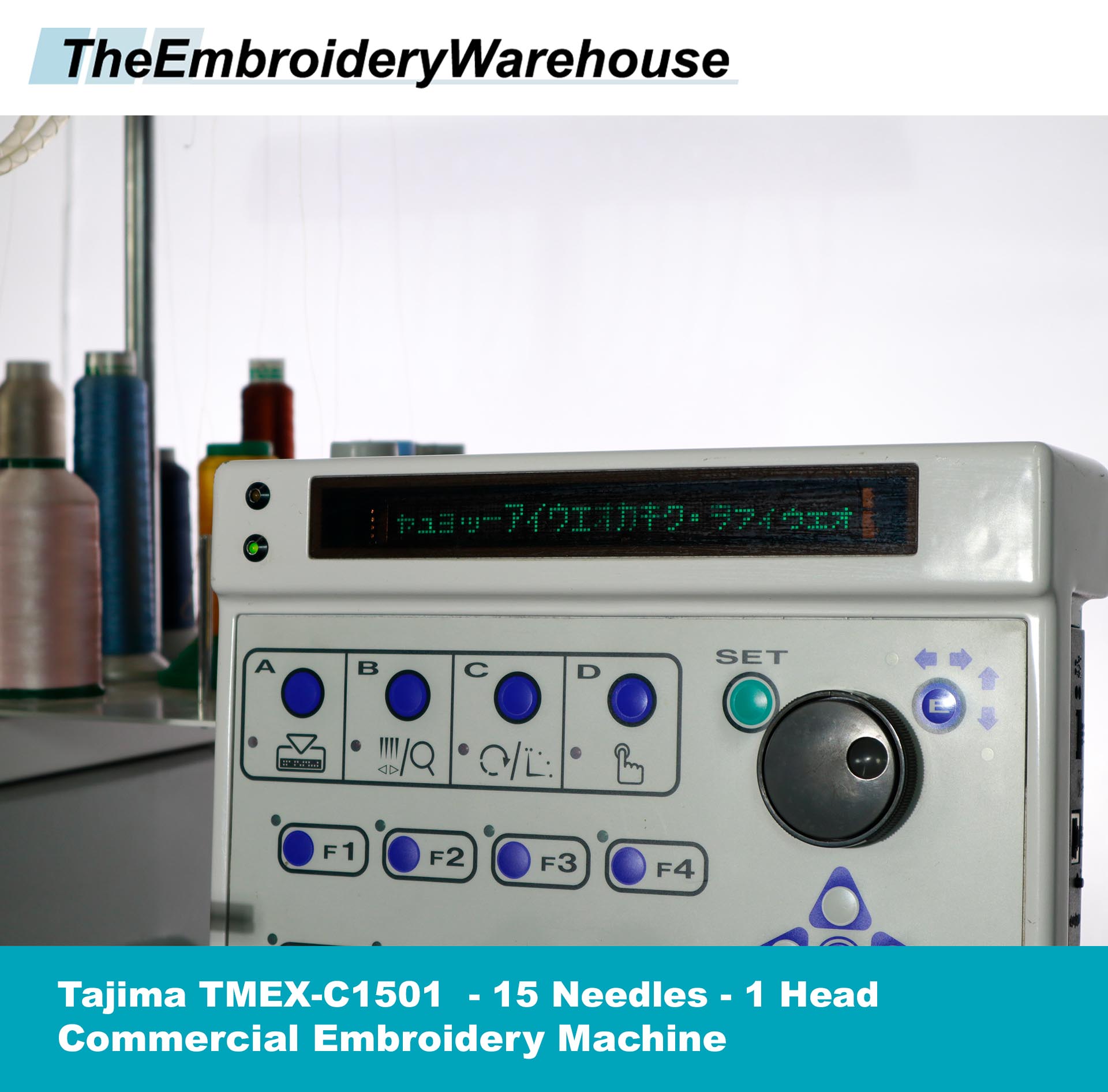 Tajima TMEX-C1501 - Single (1)Head - 15 Needles - Commercial Embroidery Machine